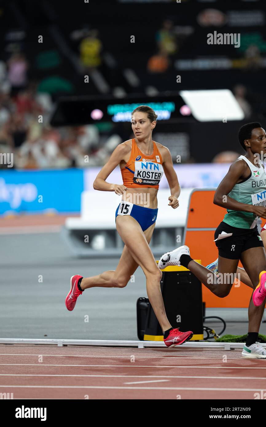Maureen Koster participating in the 5000 meters relay at the World ...