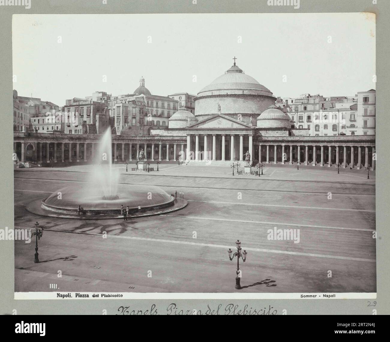 Piazza del Plebiscito in Naples, Archival Photography, 1900, 1900s ...