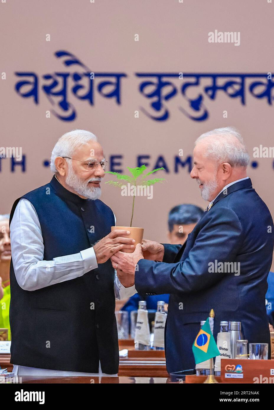 New Delhi, India. 10th Sep, 2023. Brazilian President Luiz Inacio Lula ...