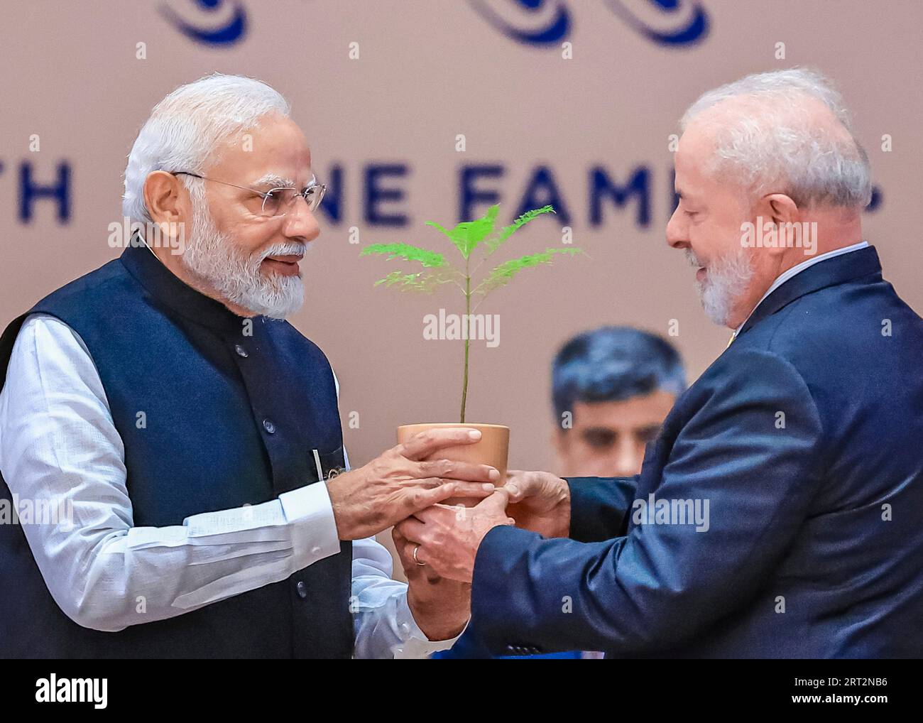 New Delhi, India. 10th Sep, 2023. Brazilian President Luiz Inacio Lula ...