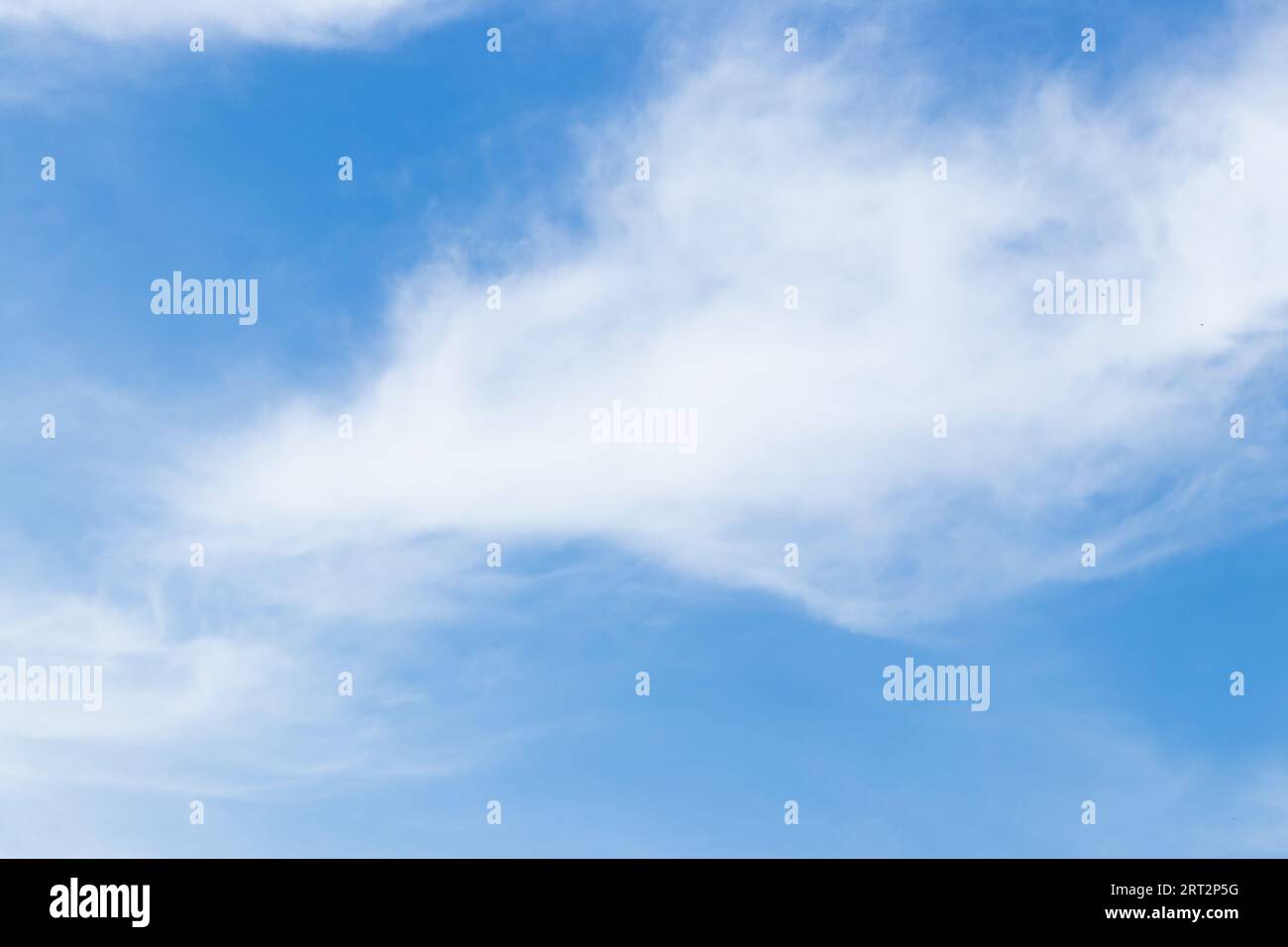 Clear blue color sky with white cloud background Stock Photo - Alamy