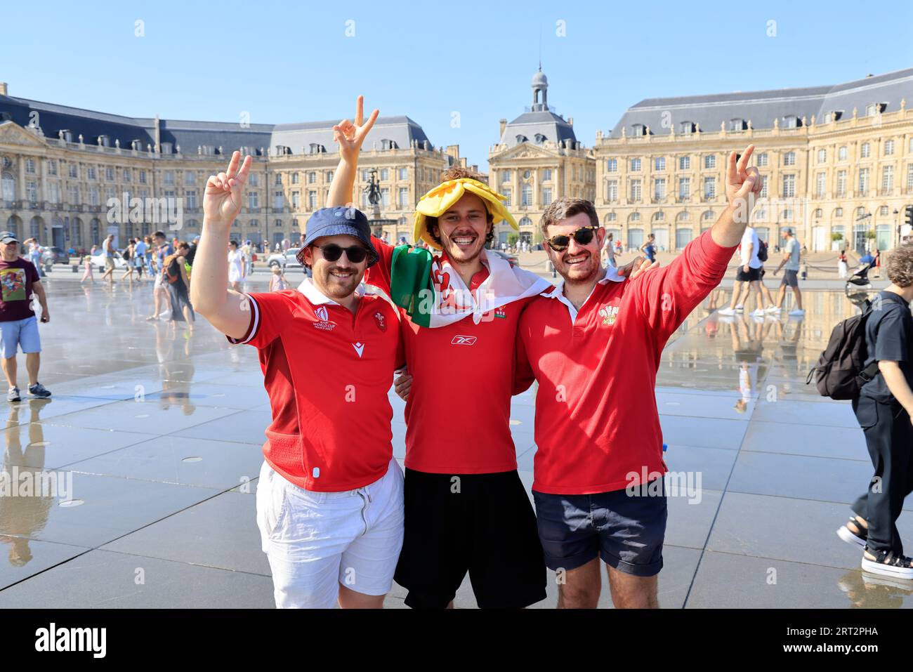 Bordeaux, France. September 10, 2023. Welsh (in red), Irish, French ...