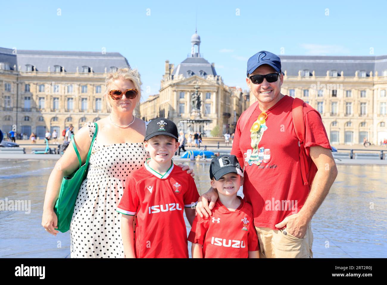 Bordeaux, France. September 10, 2023. Welsh (in red), Irish, French ...