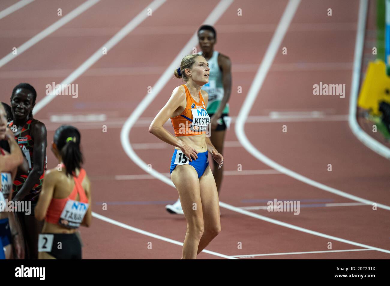 Maureen Koster participating in the 5000 meters relay at the World ...