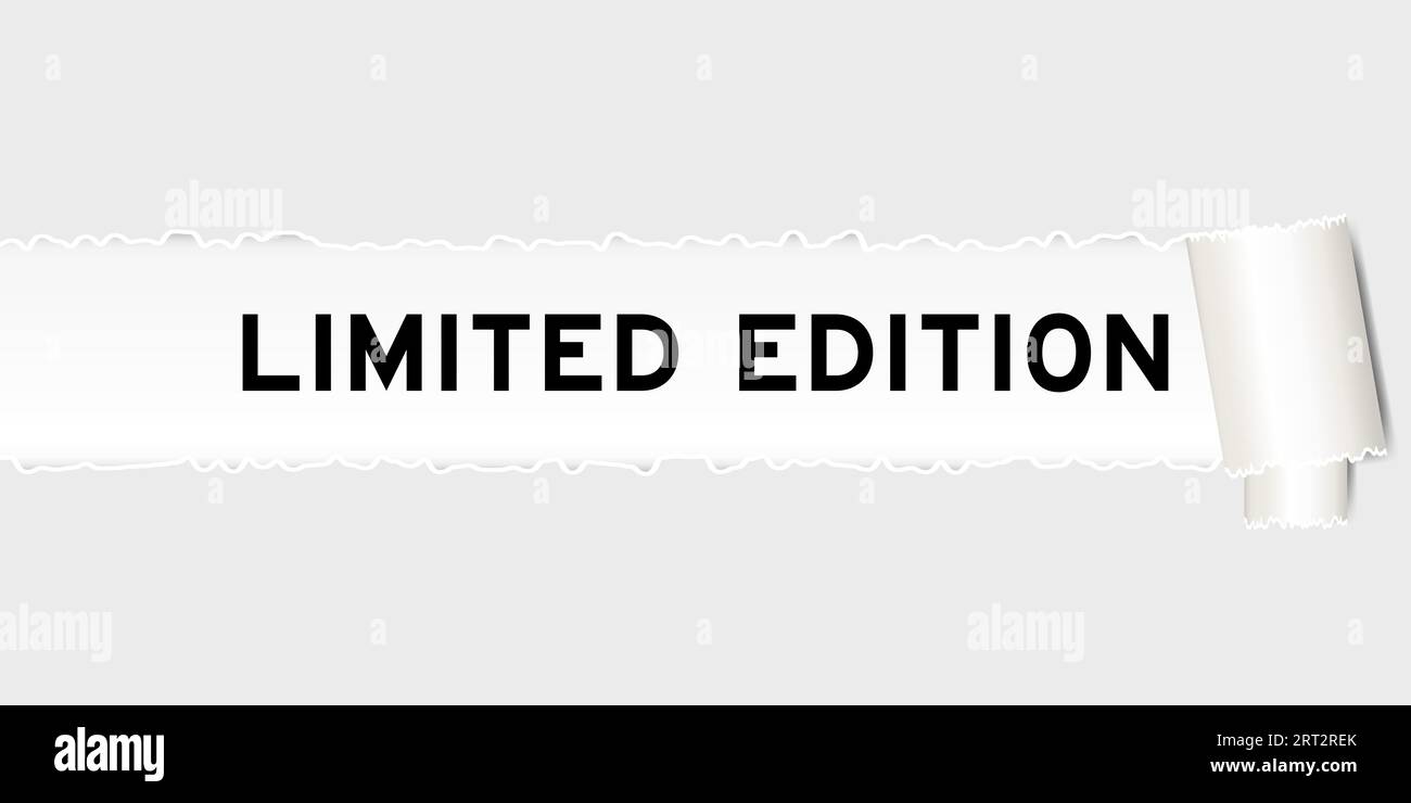 Ripped gray paper background that have word limited edition under torn part Stock Vector Image ...