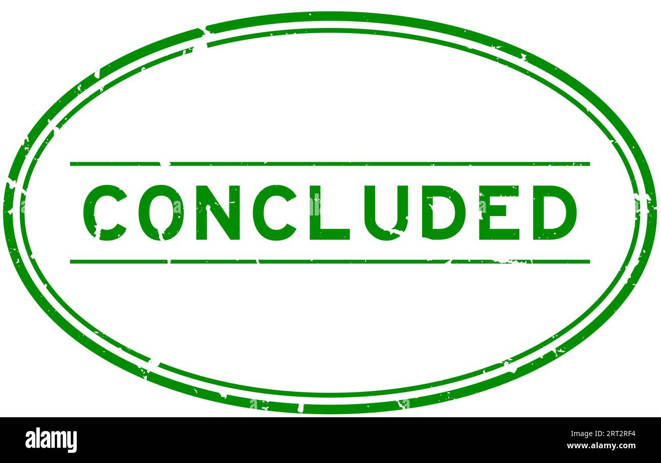 Grunge green concluded word rubber seal stamp on white background Stock Vector Image & Art - Alamy