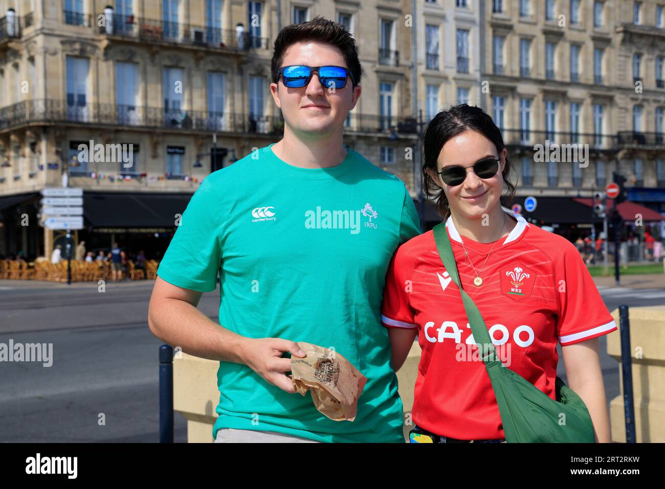 Bordeaux, France. September 10, 2023. Welsh (in red), Irish, French ...