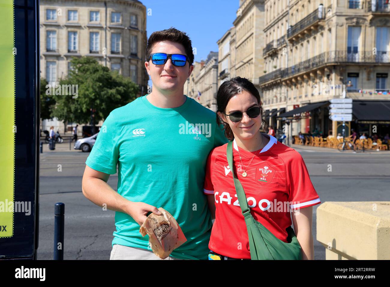 Bordeaux, France. September 10, 2023. Welsh (in red), Irish, French ...