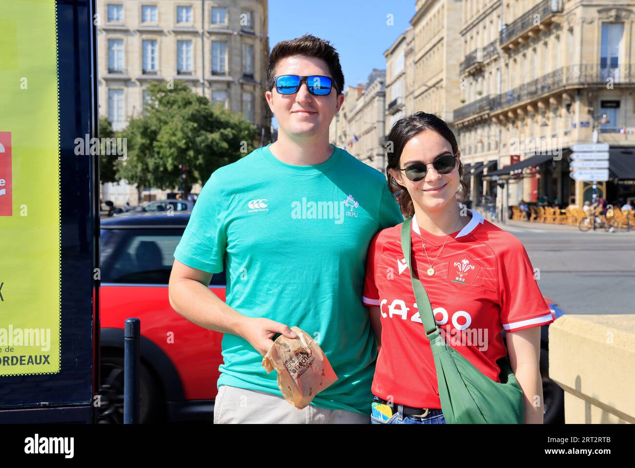 Bordeaux, France. September 10, 2023. Welsh (in red), Irish, French ...