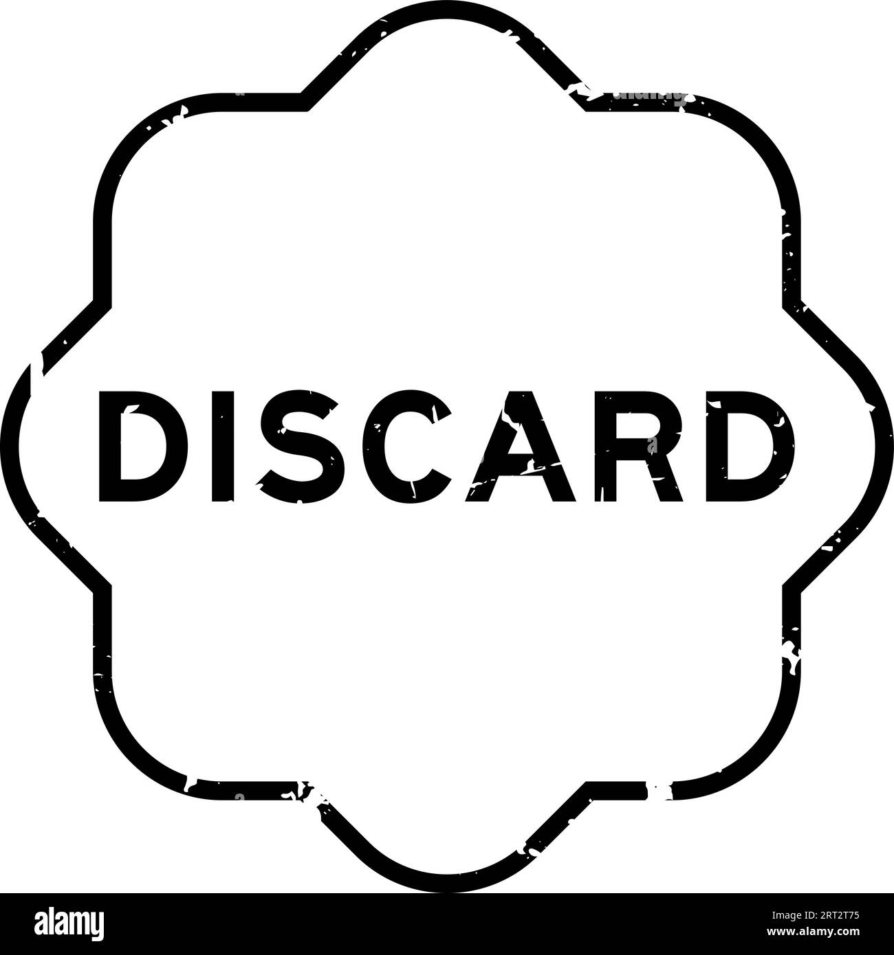 Grunge black discard word rubber seal stamp on wthie background Stock ...