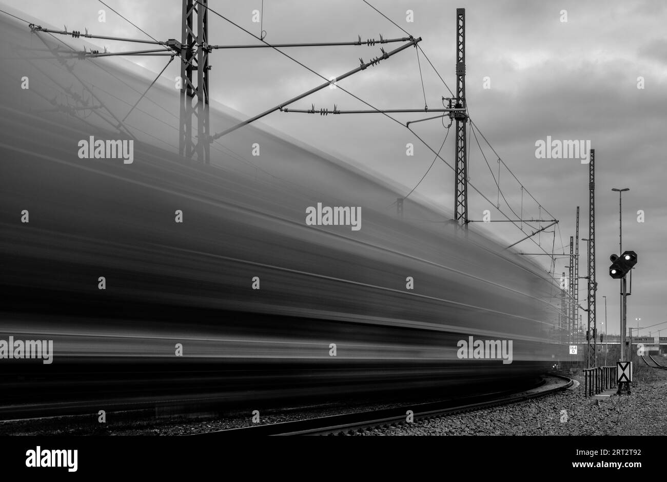 Speed of a railway train Stock Photo - Alamy