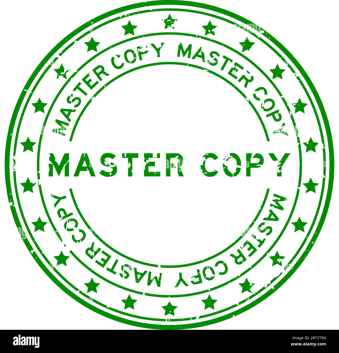 Grunge green master copy word round rubber seal stamp on white background Stock Vector Image ...