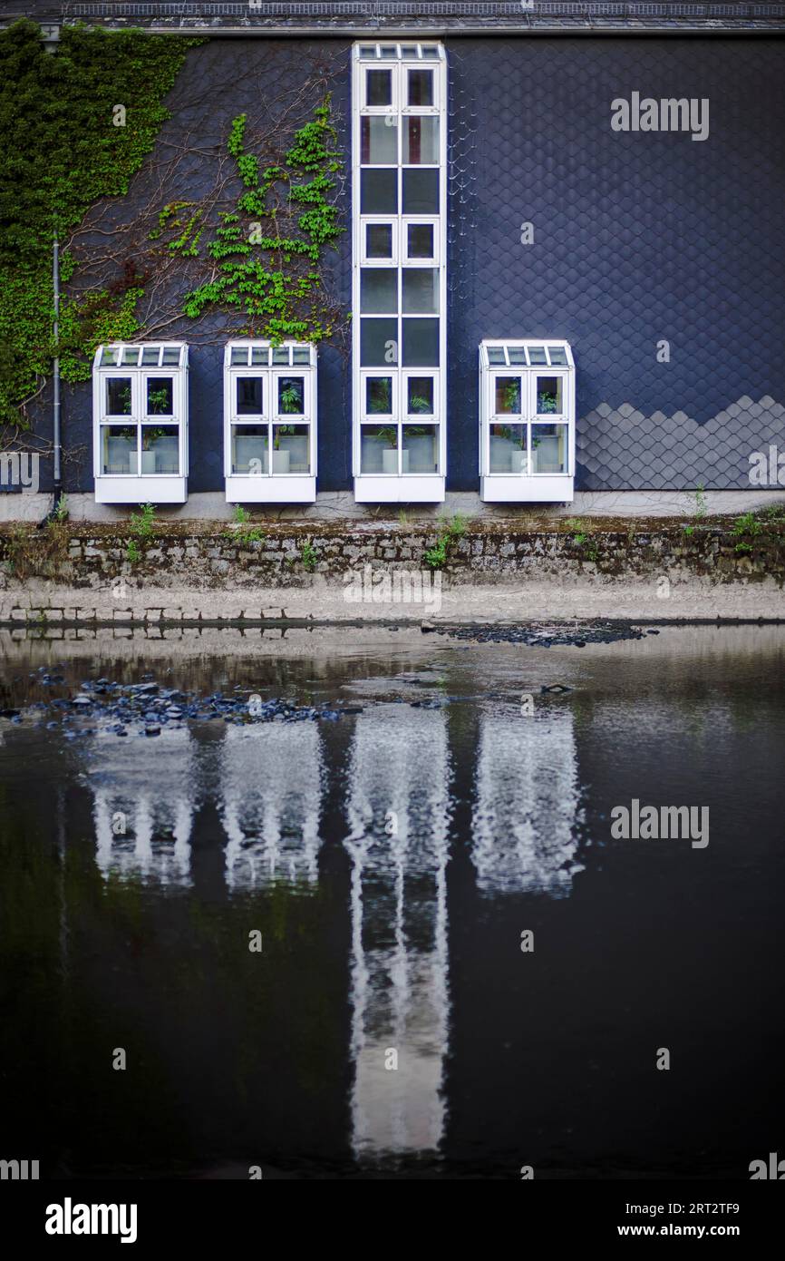 Reflections on the river Stock Photo - Alamy