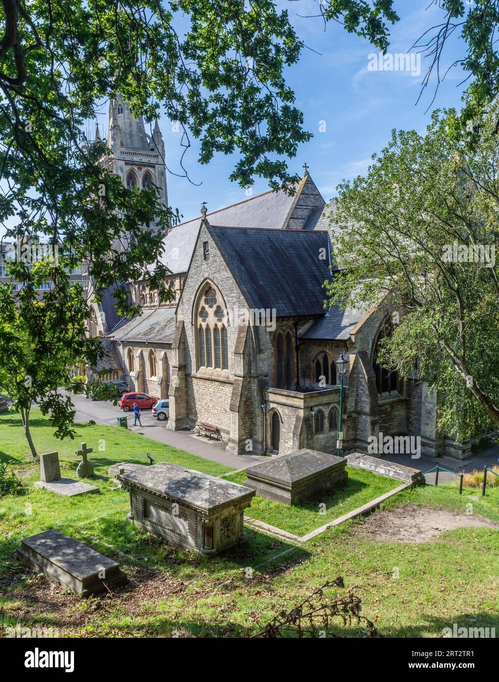Bournemouth, UK - September 3rd 2023: Saint Peter’s Parish Church is a ...