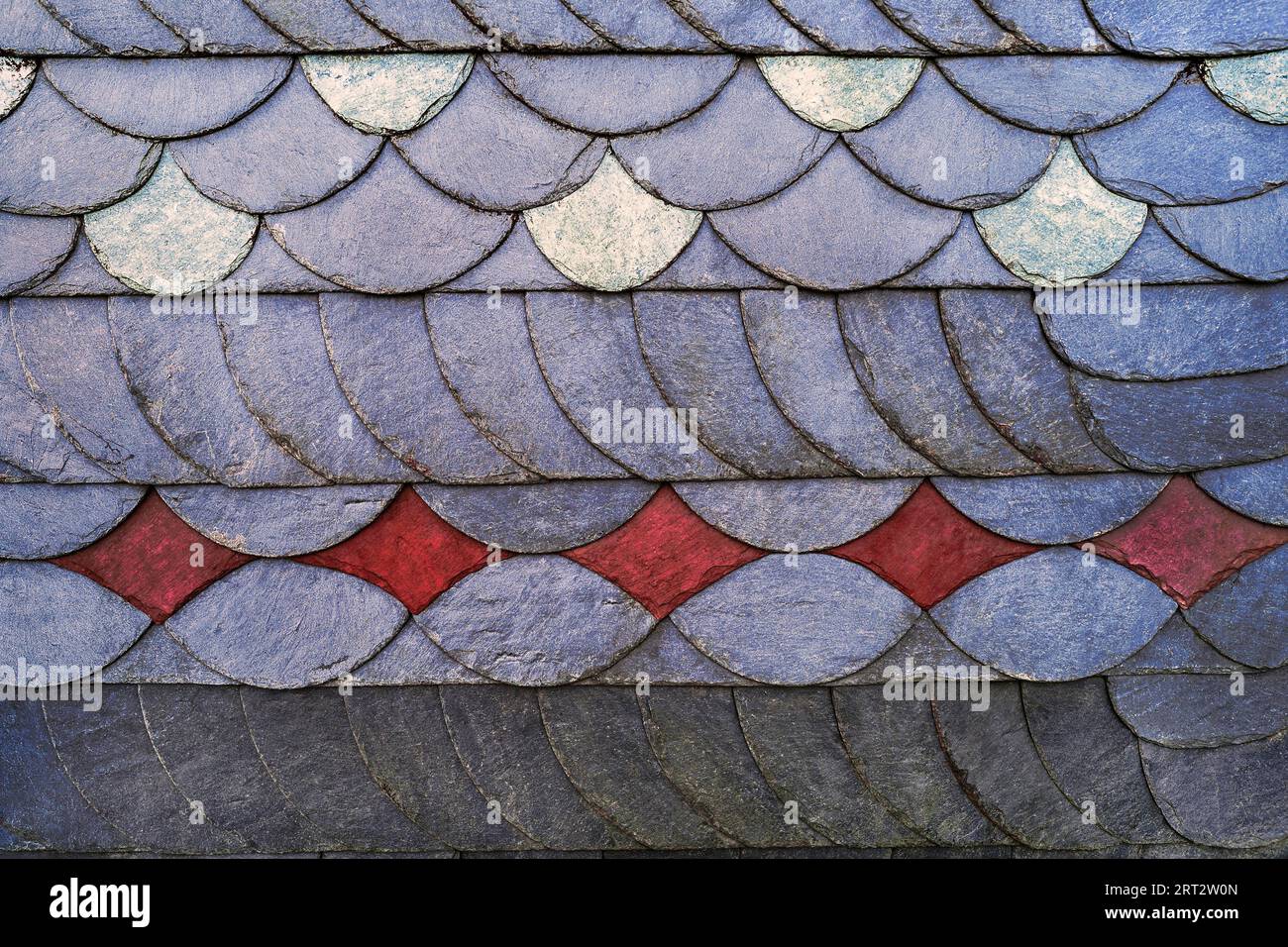 Structure and construction of a slate roof Stock Photo - Alamy