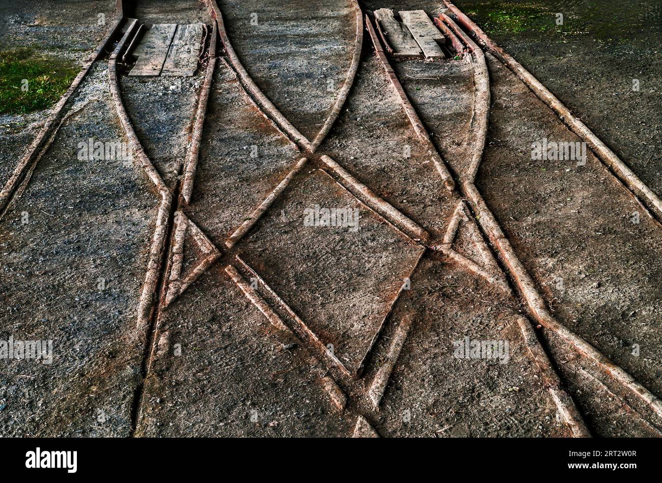 The old tracks of a mining railway Stock Photo - Alamy