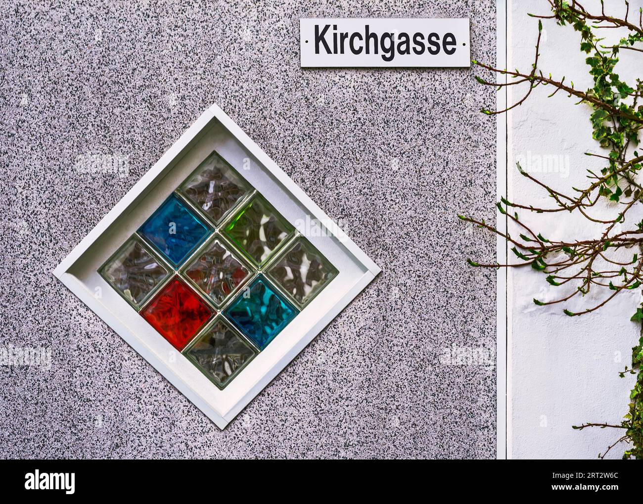 Windows with coloured glass tiles Stock Photo - Alamy