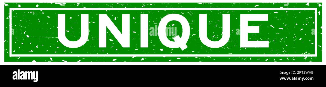Grunge green unique word square rubber seal stamp on white background Stock Vector Image & Art ...