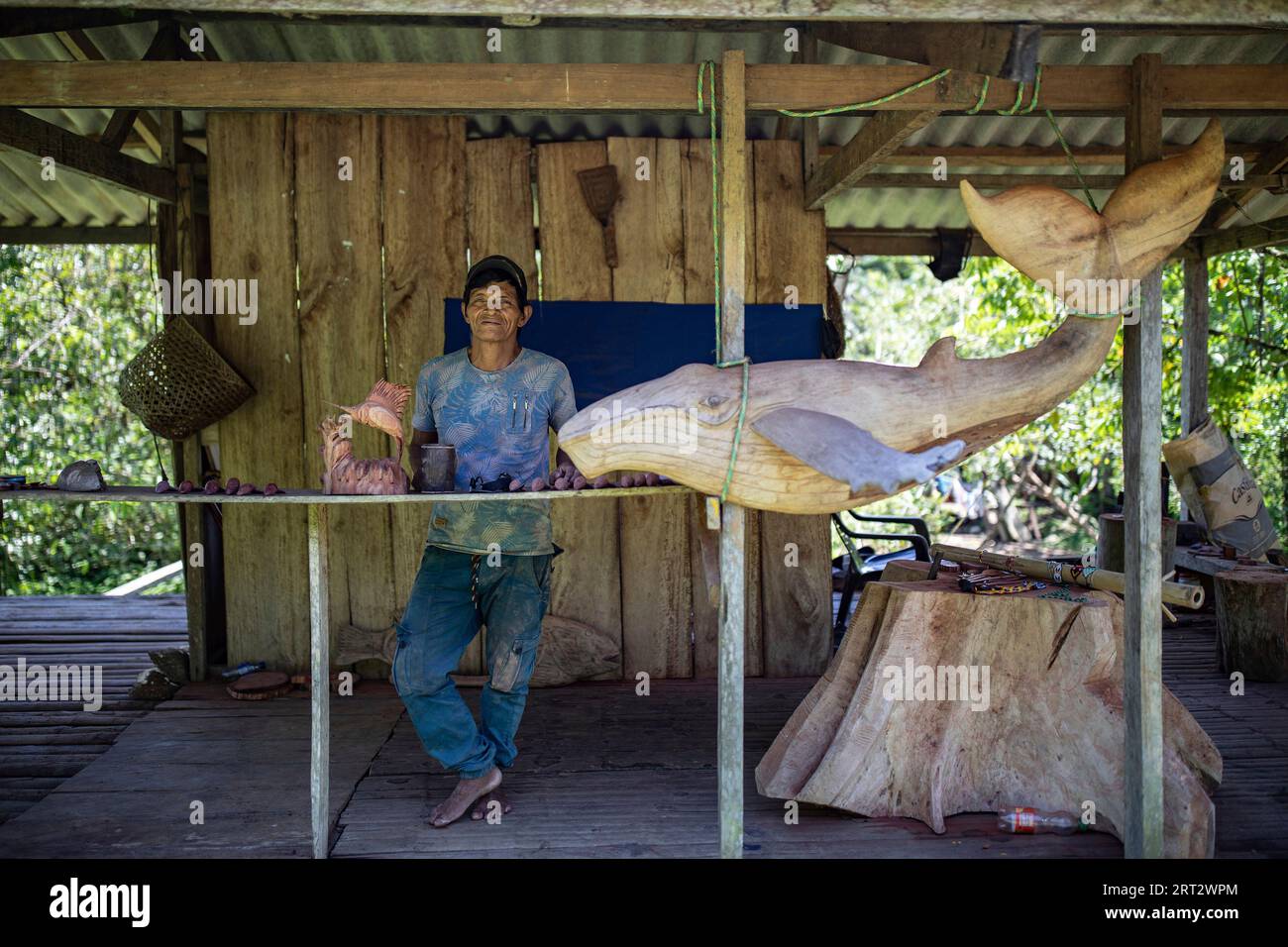 Embera Katio Indigenous craftsman Medardo Machuca poses for a photo in ...