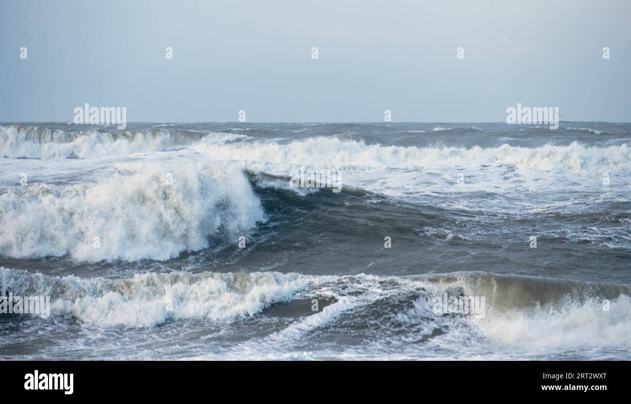 Storm deep foothills on the North Sea island of Sylt Stock Photo - Alamy