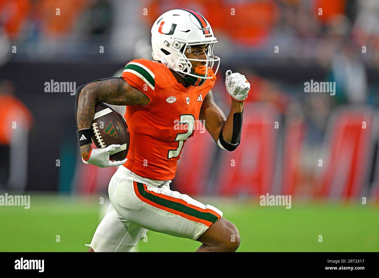 MIAMI GARDENS, FL - SEPTEMBER 09: Miami wide receiver Jacolby George (3 ...