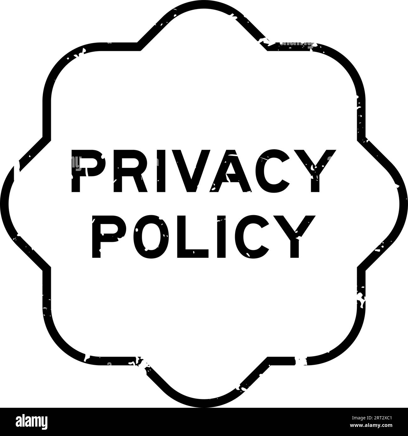 Grunge black privacy policy word rubber seal stamp on white background ...