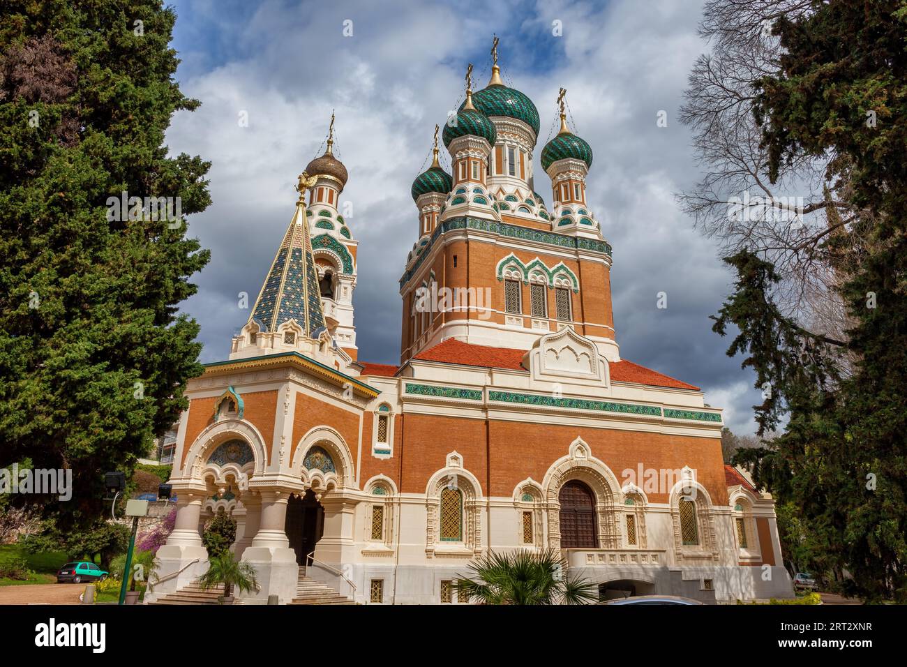 France, Nice, St Nicholas Orthodox Cathedral, city landmark Stock Photo ...