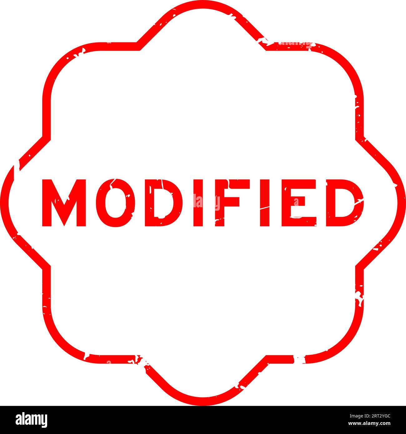 Grunge red modified word rubber seal stamp on white background Stock Vector Image & Art - Alamy
