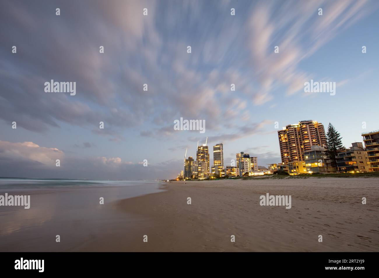 A view of Broadbeach and Surfers Paradise at dusk from Mick Schamburg ...