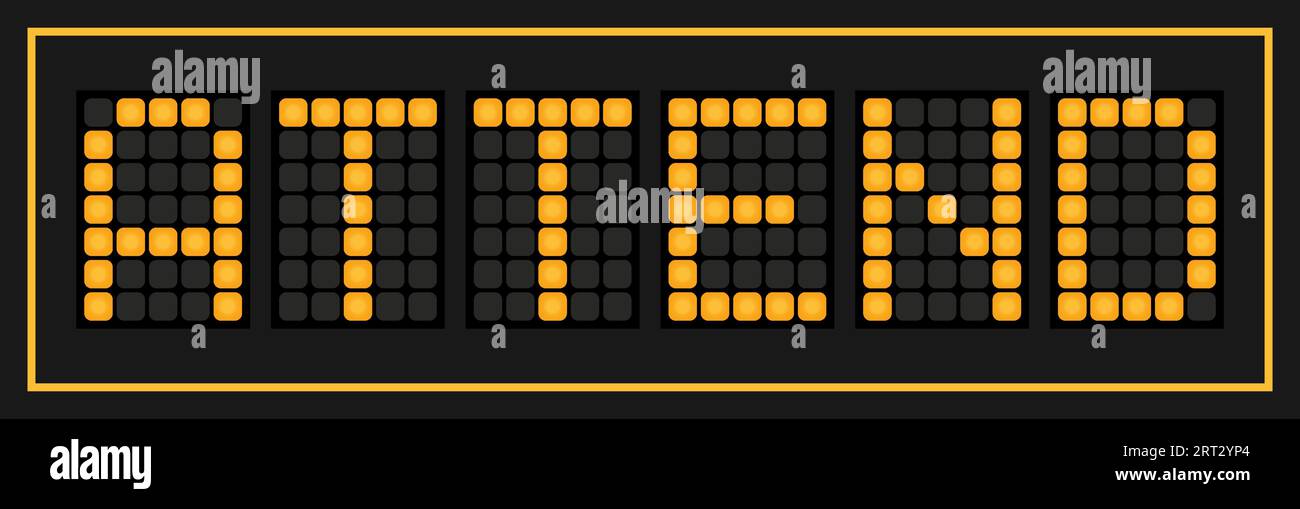 Orange color led banner in word attend on black background Stock Vector ...
