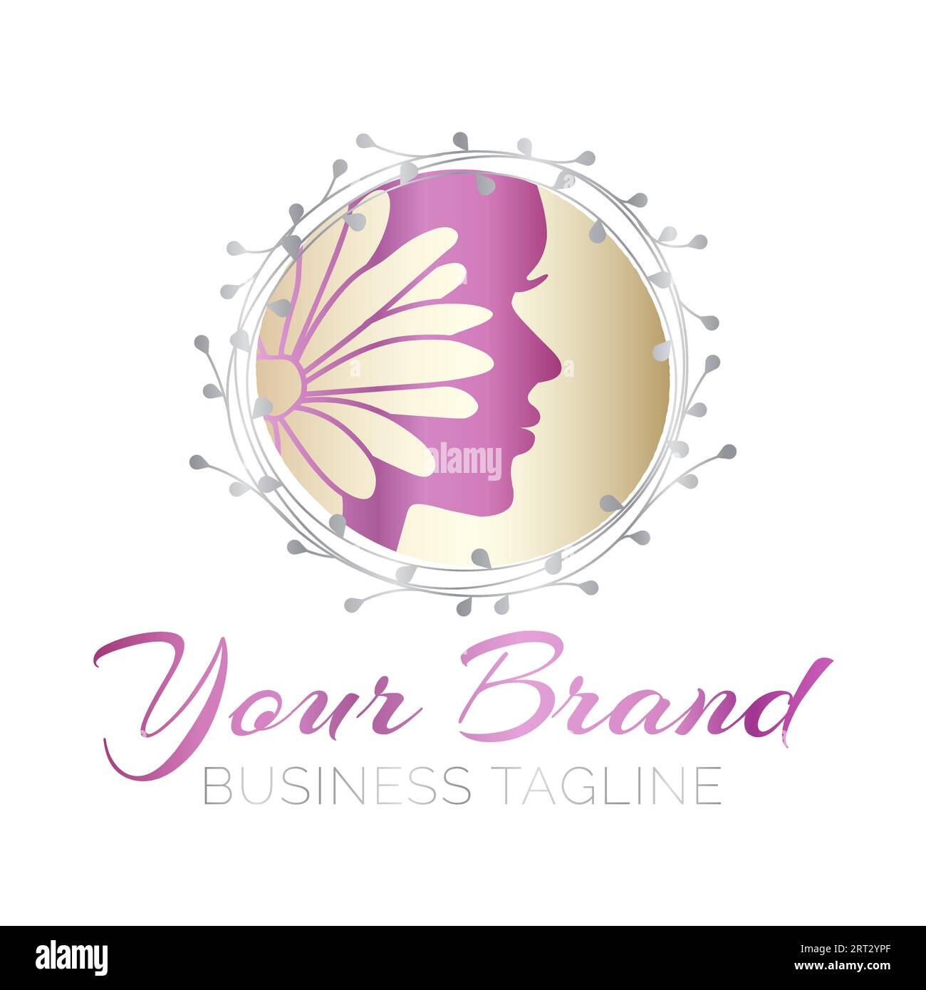 Botanical floral female face Cut Out Stock Images & Pictures - Alamy