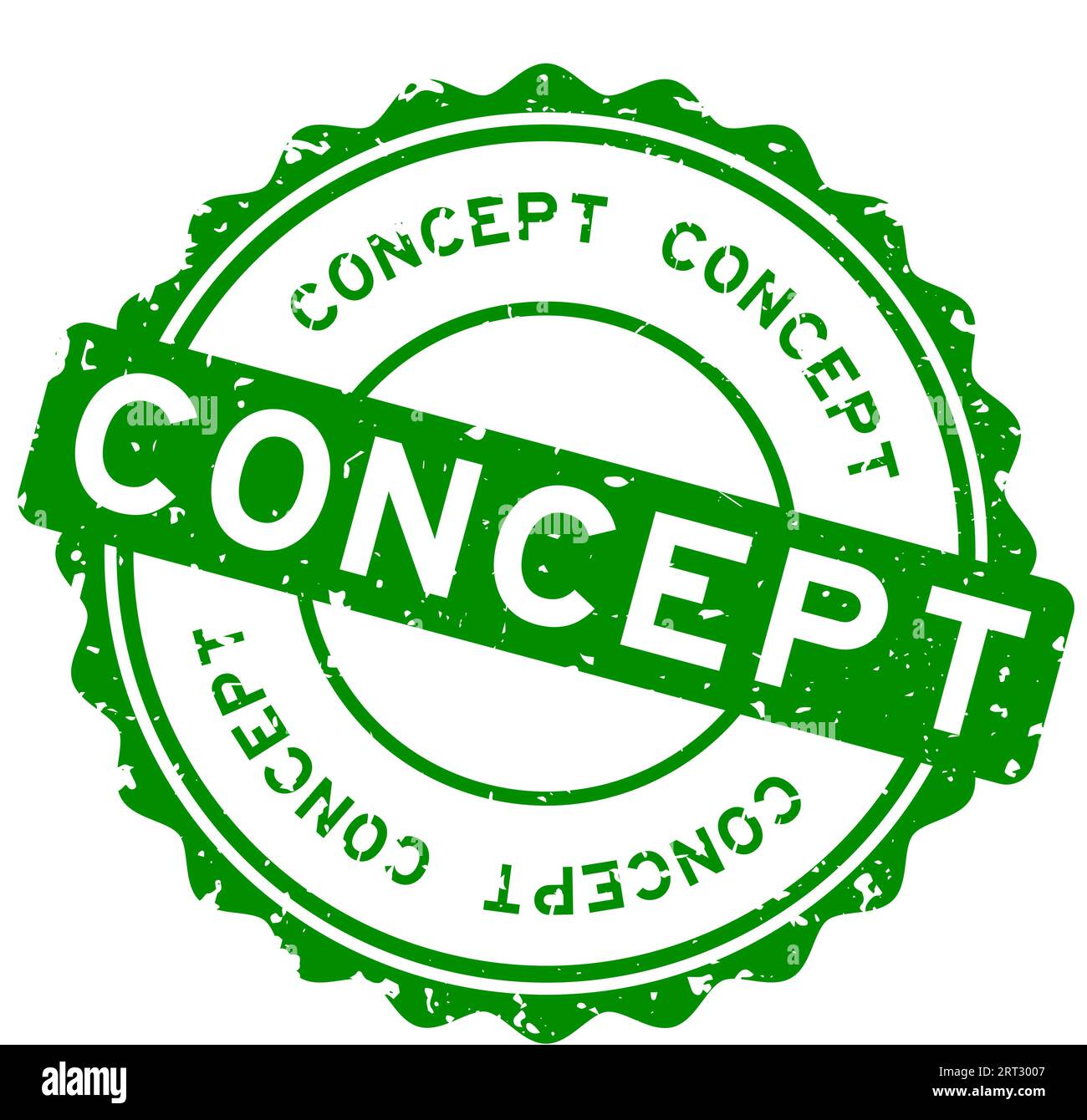 Grunge green concept word round rubber seal stamp on white background Stock Vector Image & Art ...