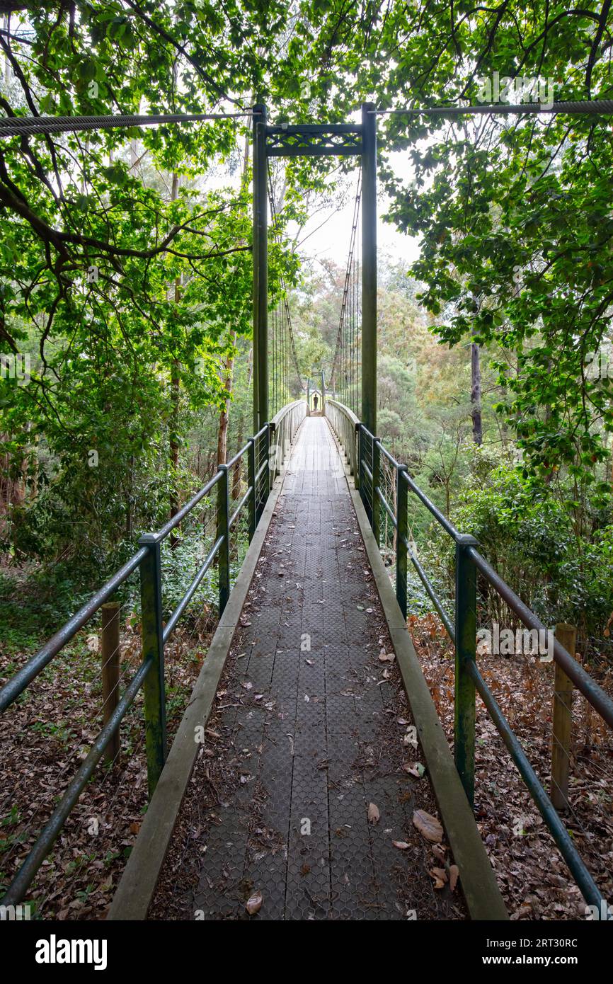 The Loch Village Walk ends at Loch Suspension Bridge. A famous landmark ...