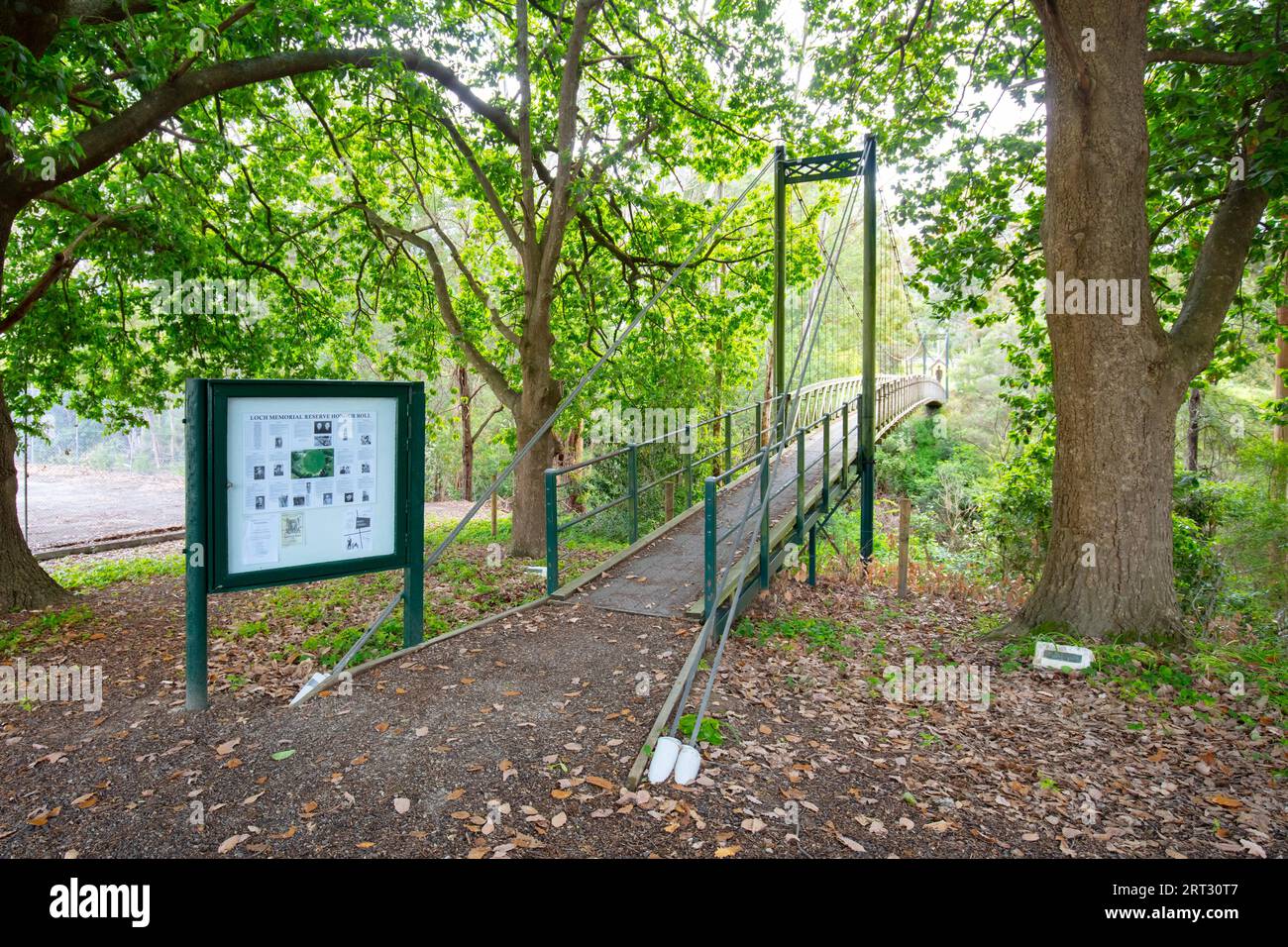 The Loch Village Walk ends at Loch Suspension Bridge. A famous landmark ...