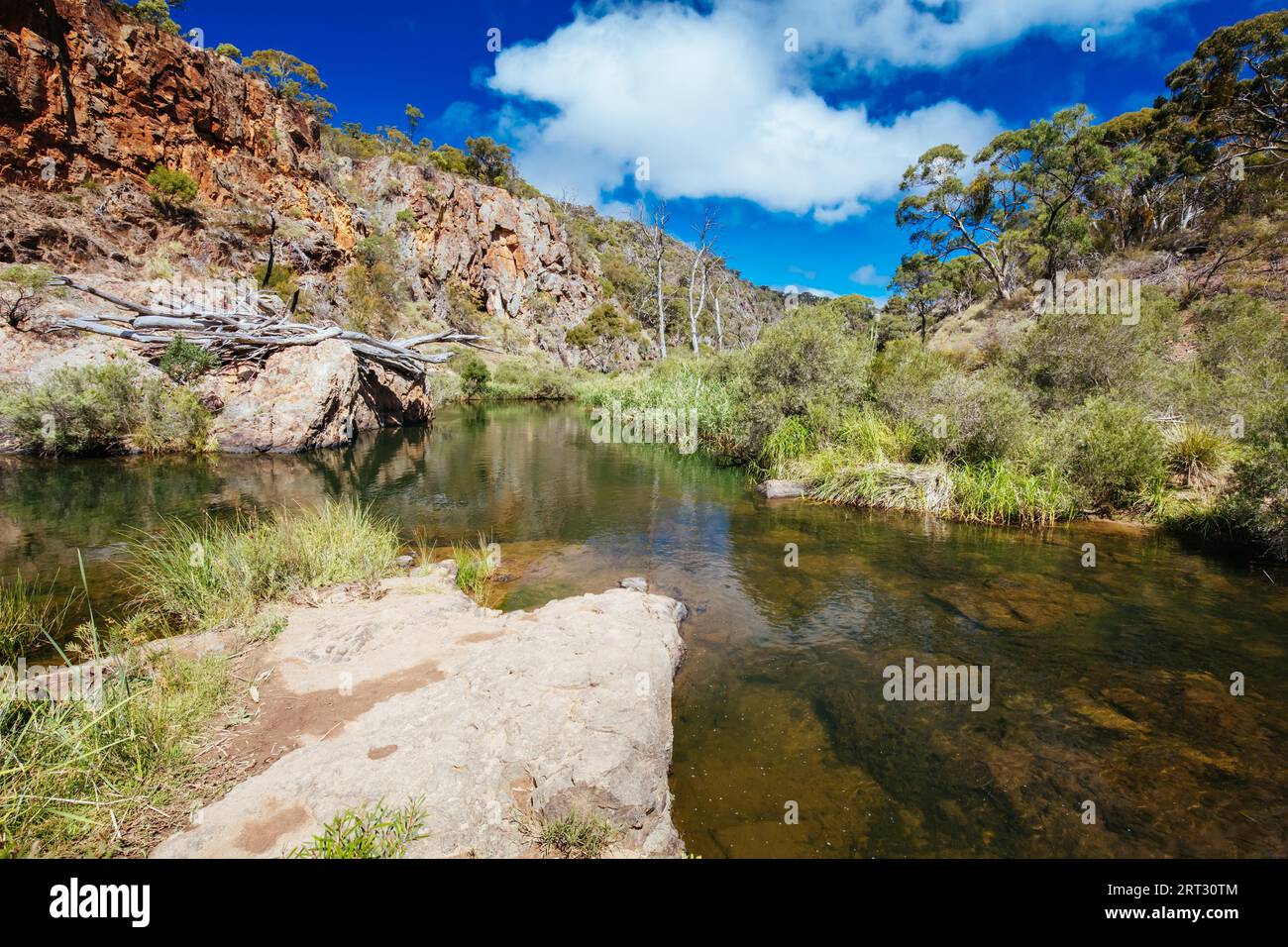 The popular tourist landmark of Werribee Gorge. This is the Centenary ...