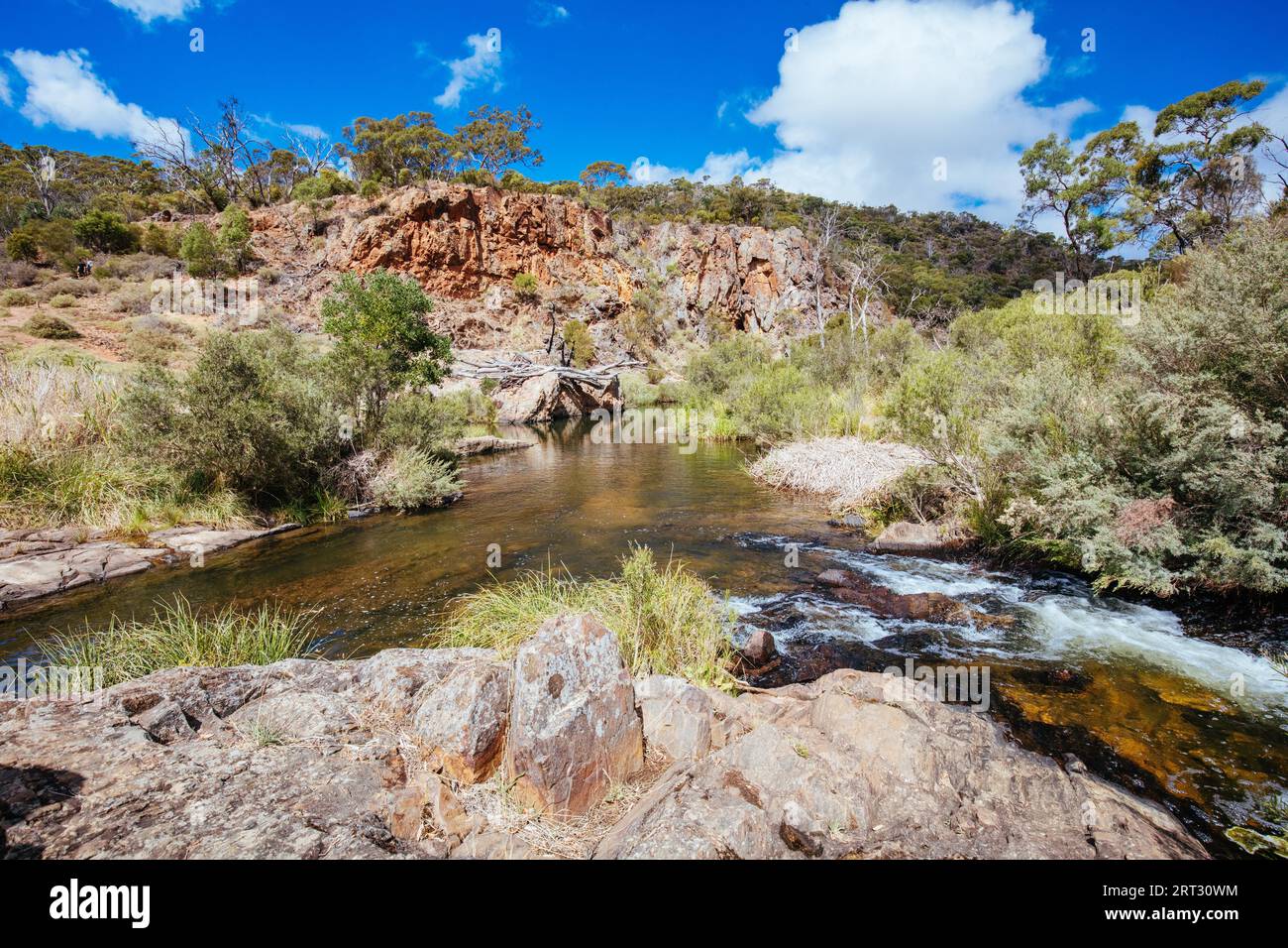 The popular tourist landmark of Werribee Gorge. This is the Centenary ...