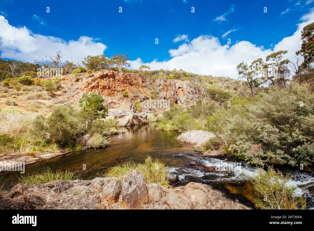 The popular tourist landmark of Werribee Gorge. This is the Centenary ...