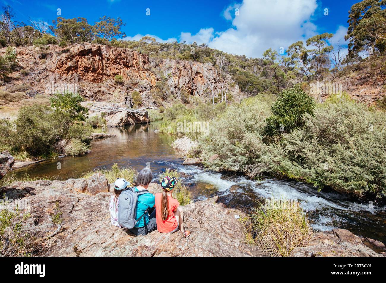 The popular tourist landmark of Werribee Gorge. This is the Centenary ...