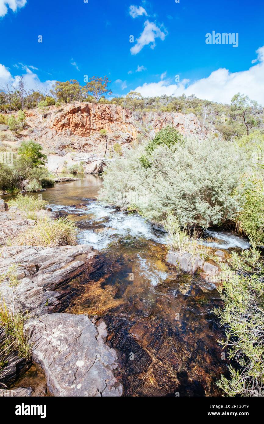 The popular tourist landmark of Werribee Gorge. This is the Centenary ...