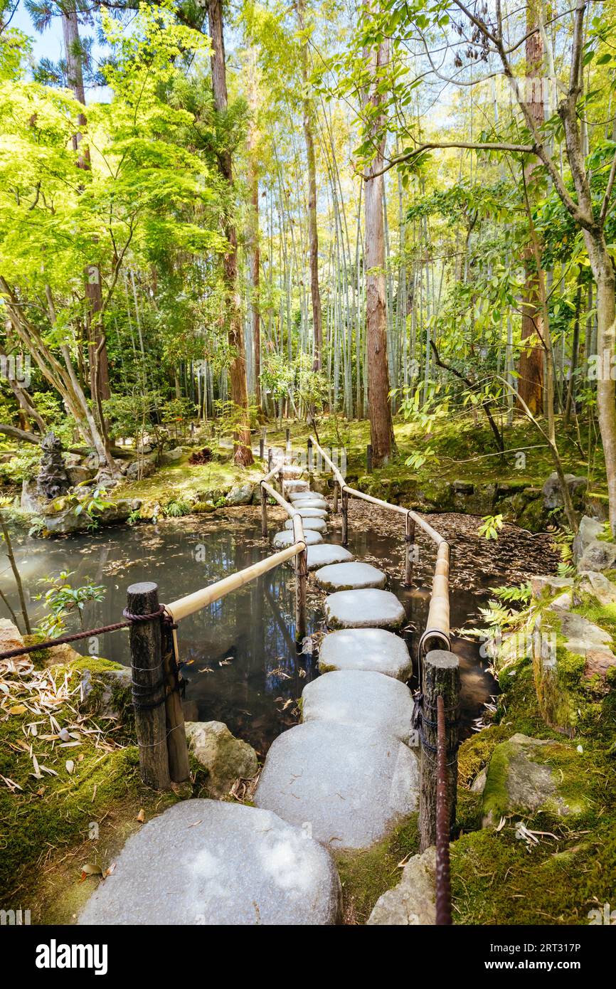 The beautiful Tenju-an Temple on a spring day in Kyoto Japan Stock ...