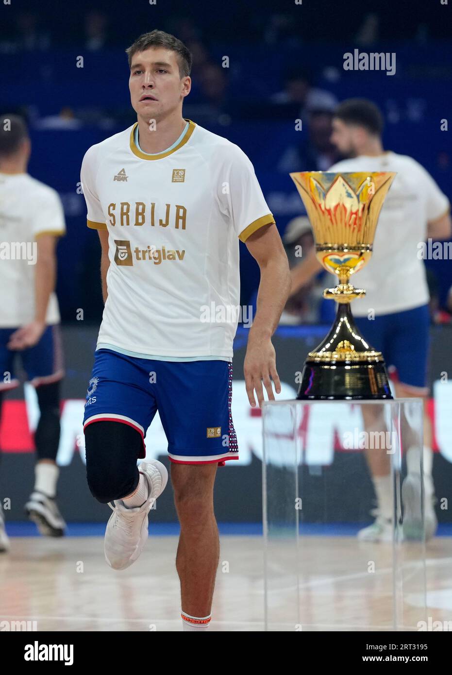 Manila, Philippines. 10th Sep, 2023. Bogdan Bogdanovic of Serbia warms ...