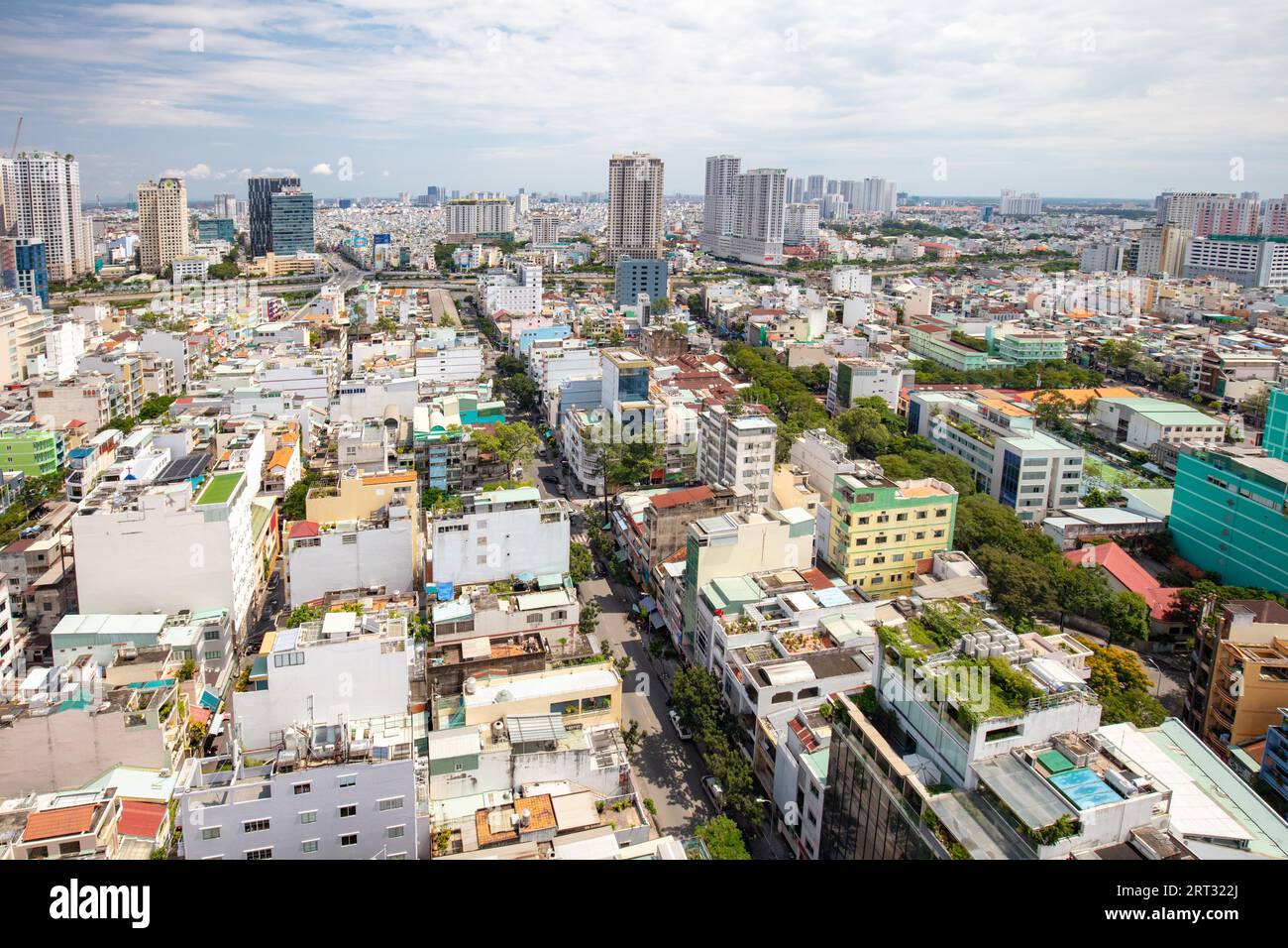 HO CHI MINH CITY, VIETNAM, SEPTEMBER 30, 2018:The vast sprawl of ...