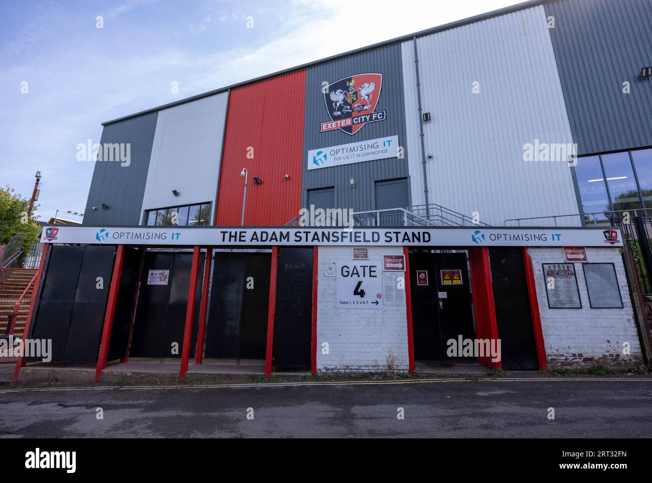 A view of the turnstiles at The Adam Stansfield Stand before the game ...