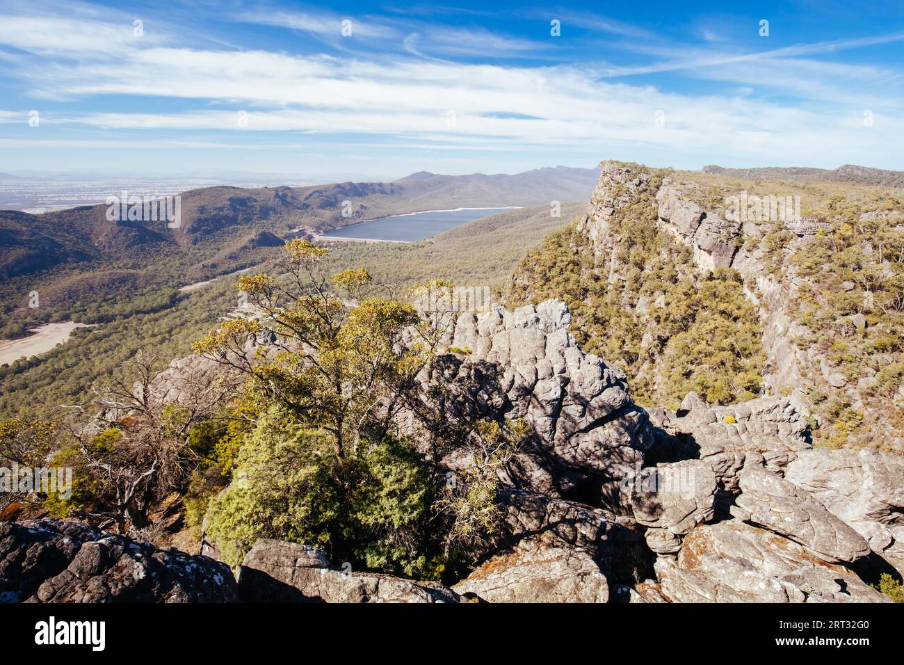 Iconic views from Pinnacle Lookout over Halls Gap and surrounds on the ...