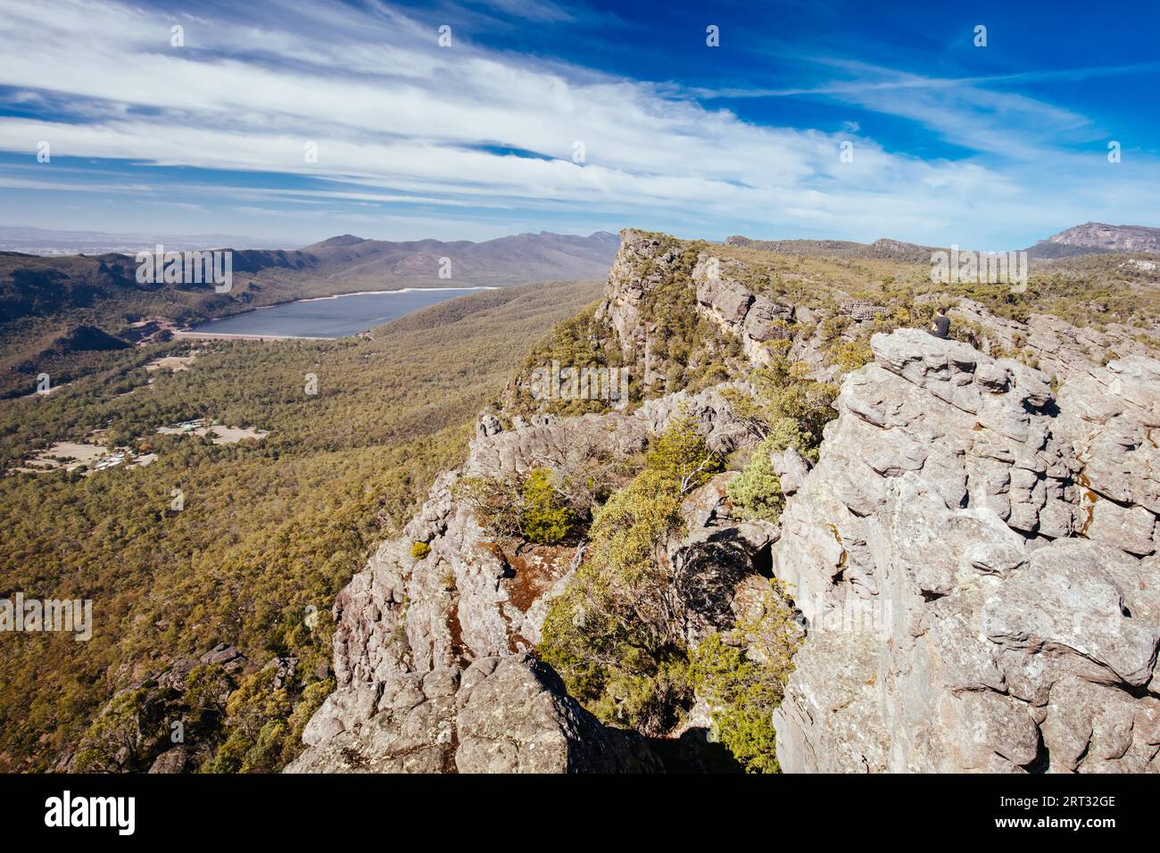 Iconic views from Pinnacle Lookout over Halls Gap and surrounds on the ...
