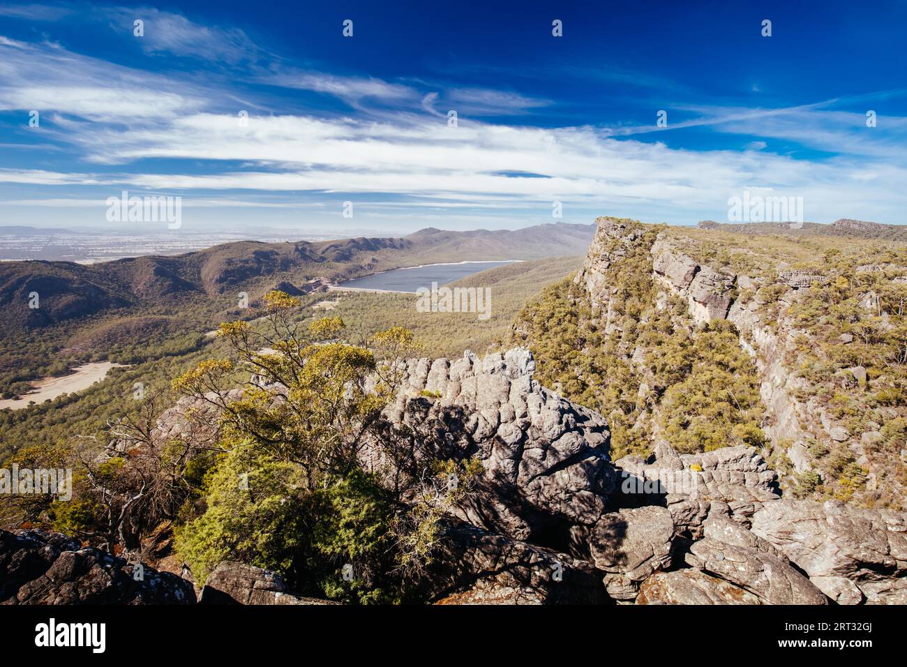 Iconic views from Pinnacle Lookout over Halls Gap and surrounds on the ...