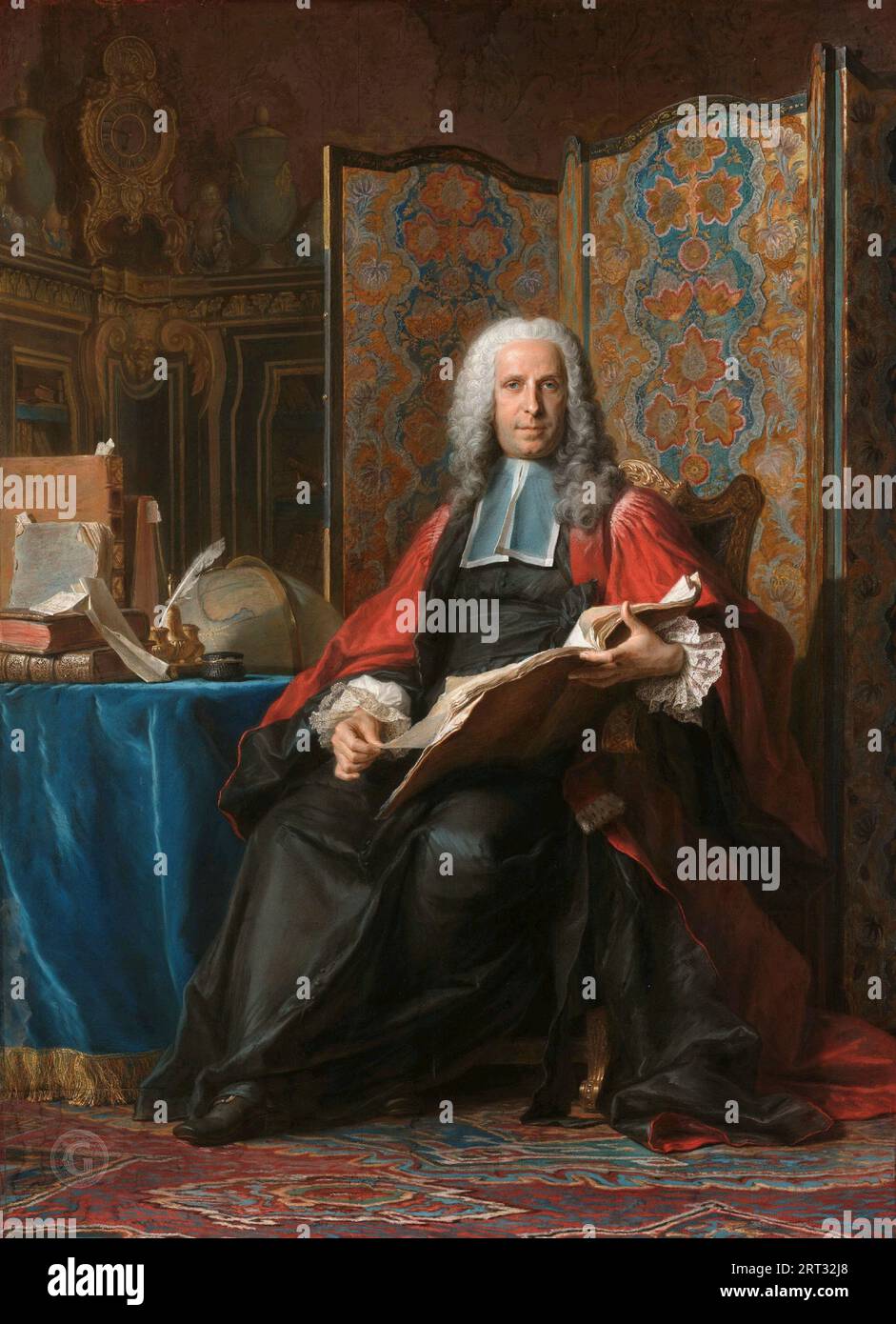 Maurice Quentin de La Tour -- Gabriel Bernard de Rieux Stock Photo - Alamy
