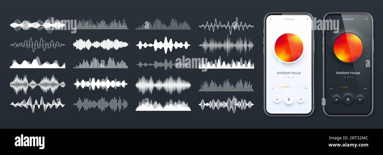 Online audio player user interface, smartphone app UI design. Music ...
