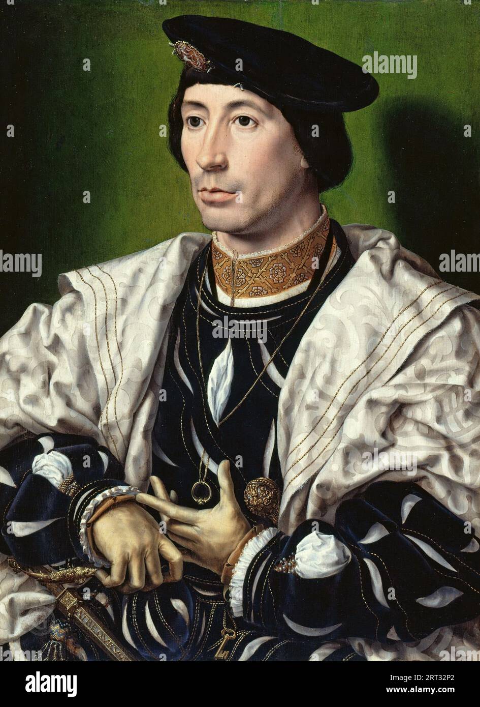 Jan Gossaert (c.1480-1530s) - Portrait of a nobleman c.1530 Stock Photo ...