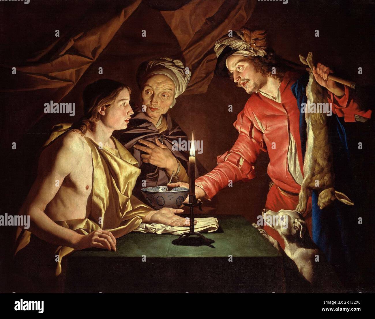 Matthias Stom (c.1600-c.1652) – Esau sold his birthright Stock Photo ...